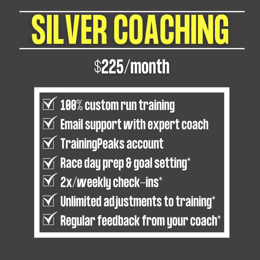 Silver Coaching Package | Run4PRs Coaching, Inc.